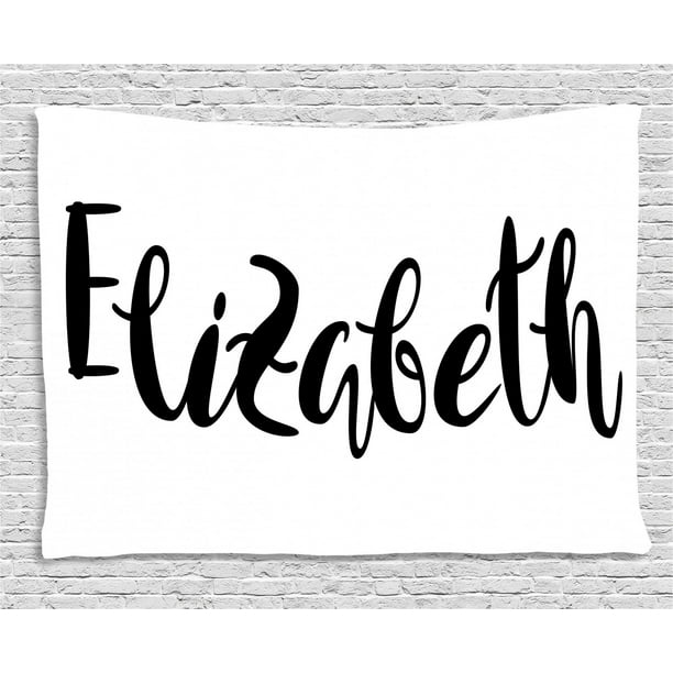Elizabeth Tapestry, Monochrome Inscription Style Modern Calligraphy ...