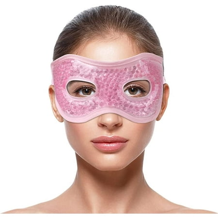 Reusable Hot and Cold Therapy Gel Eye Mask, Soft Plush for Puffy Eyes ...