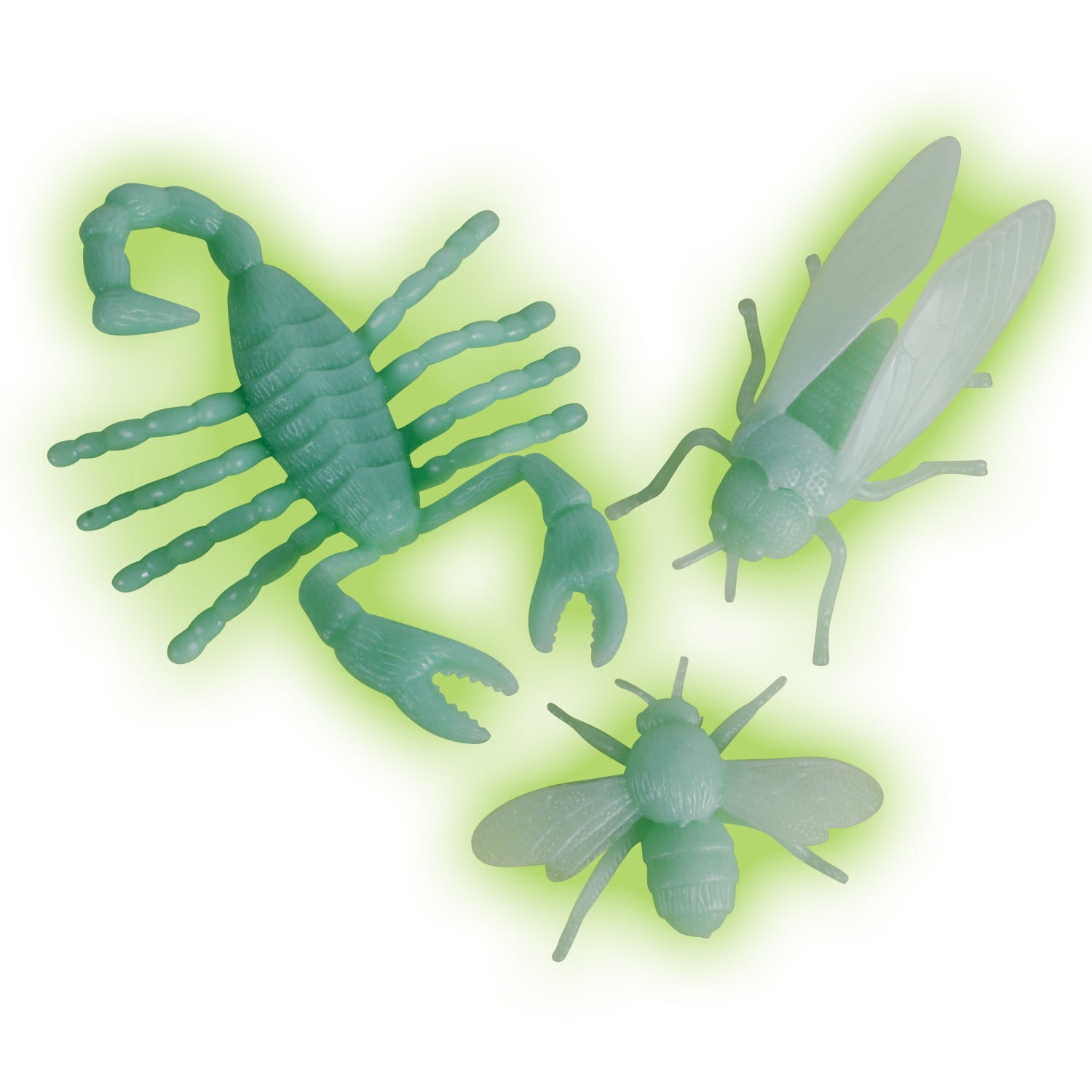 Loftus Glow In The Dark Insects Decoration Prop, Green, 3 Pack ...