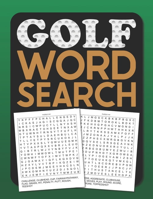 Golf Word Search : Golfing Themed Puzzle Book For Adults With Solutions ...
