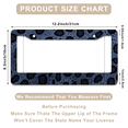 1 Pcs Blue Leopard License Plate Frame, License Plate Cover for Car ...