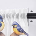 Blue Bird Semi Sheer Valance Curtains, Country Fence Flower and Plant ...
