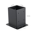 Post Anchors, 13GA Thick Solid Steel & Black Powder Coated,Deck Post ...