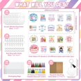 1Set DIY Keychain Making Kits including PVC Stickers OPP Cellophane ...