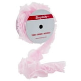 Simplicity Trim, Pink 2 inch Large Ribbon Rose Trim Great for Apparel ...