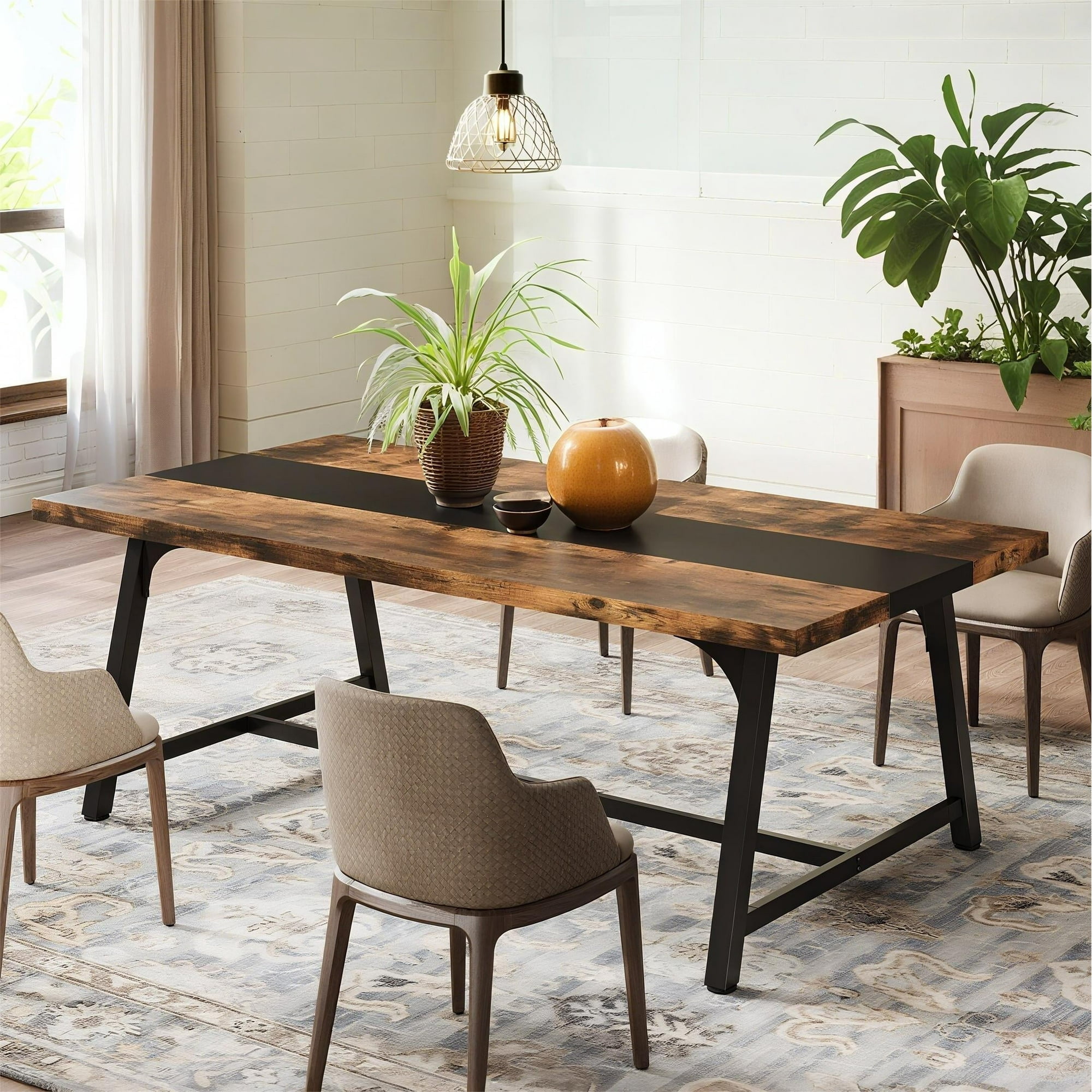 Click here for Fnova 70.86 Large Dining Table For 6-8  Thickened... prices