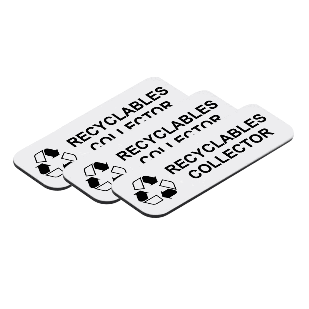 Recyclables Collector 1" x 3" Name Tag/Badge, White, (3 Pack) - Walmart.com