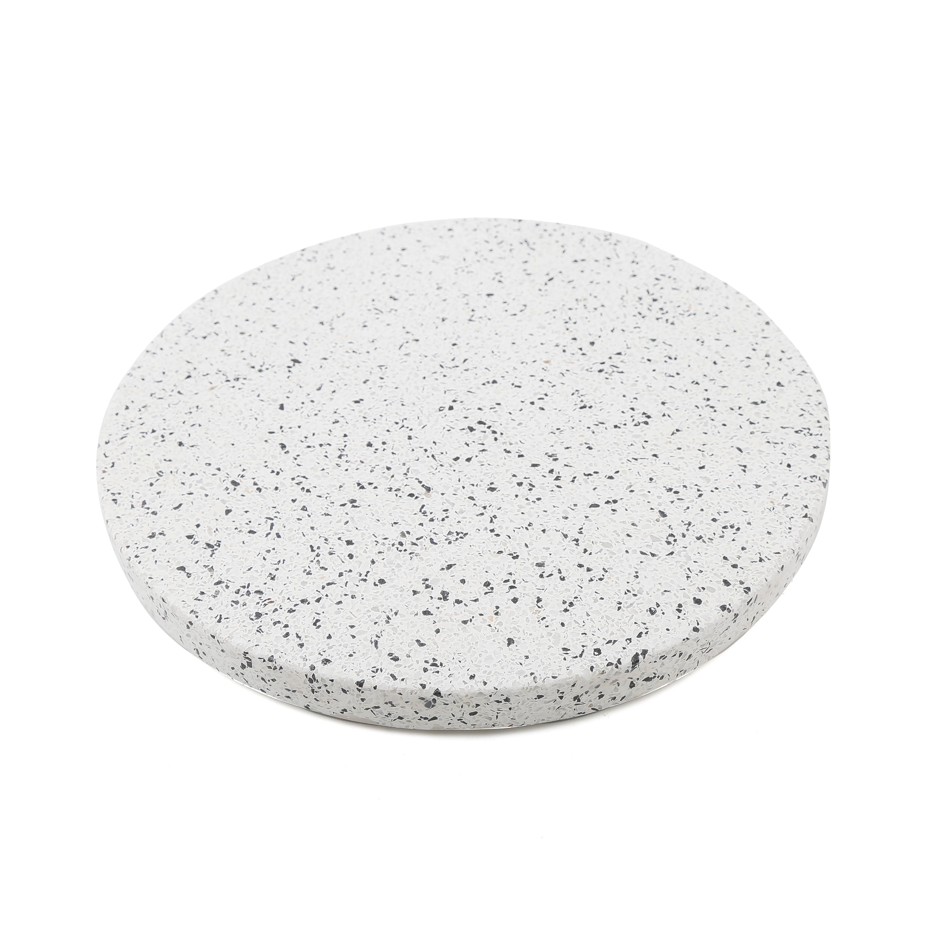 White with Black Fleck Round Terrazzo Trivet - Walmart.com