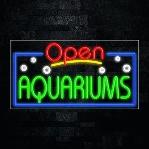 Aquariums LED Neon Sign 33"L x 18"H #35448 - Walmart.com
