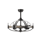 FANNEHONNE 27 in. Indoor Bronze Farmhouse Ceiling Fan with Light, Semi ...