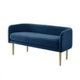 PoshLiving Upholstered Bench, Navy Blue - Walmart.com