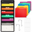Metal Hanging File Folder Holder Organizer, Wall Rack for Office and ...