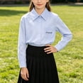 ATOGUTA Long Sleeve Button Down Shirts for Girls Dress Shirt Kids ...