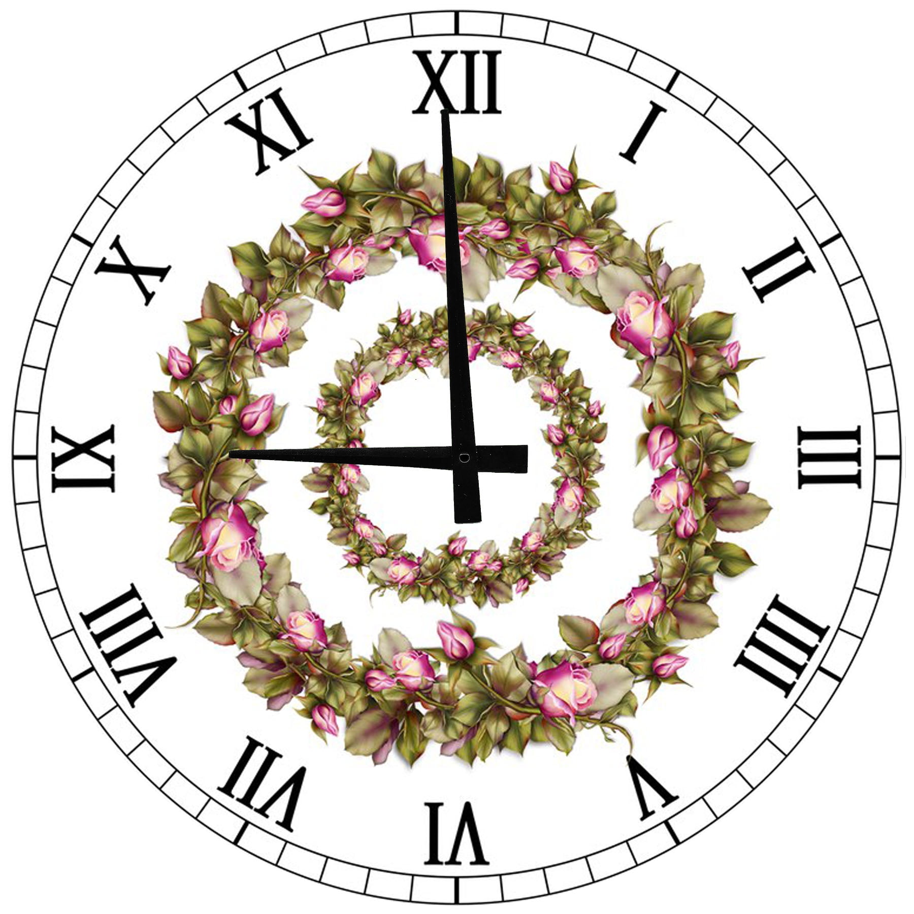 Wreaths & Door Hangers Flower Clock Wreath Home & Living etna.com.pe