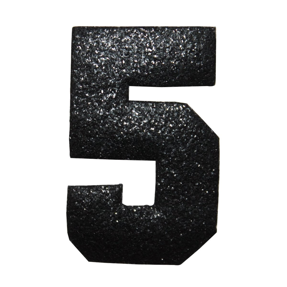 ID 8635 Shiny Number 5 Five Patch Glitter Metallic Symbol Iron On ...