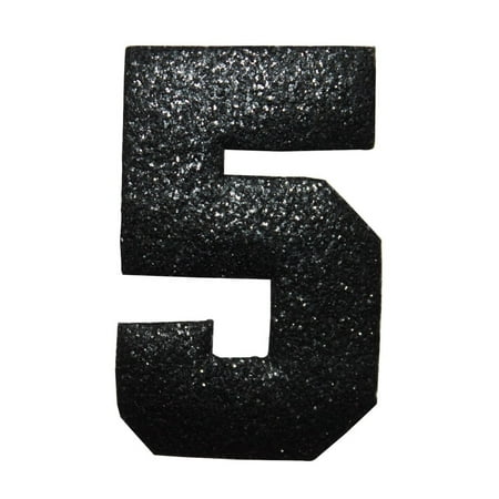 ID 8635 Shiny Number 5 Five Patch Glitter Metallic Symbol Iron On ...