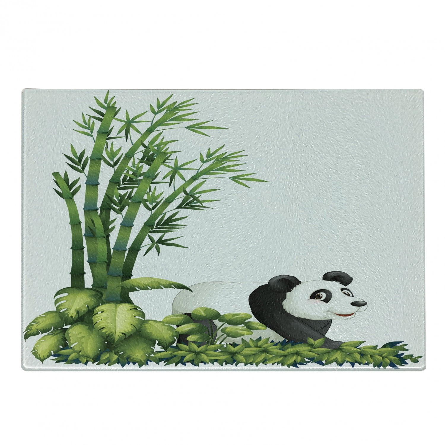 Panda Cutting Board, Happy Animal Tropical Plants Bamboo Trees ...