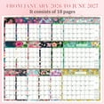 Diymag Wall Calendar, 18 Months, 11.8 x 14.6 Inches, Floral Theme ...