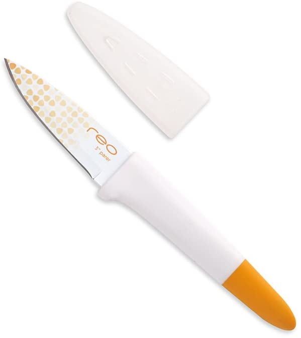 Reo Pattern Parer Knife with Blade Cover, 3", Orange - Walmart.com