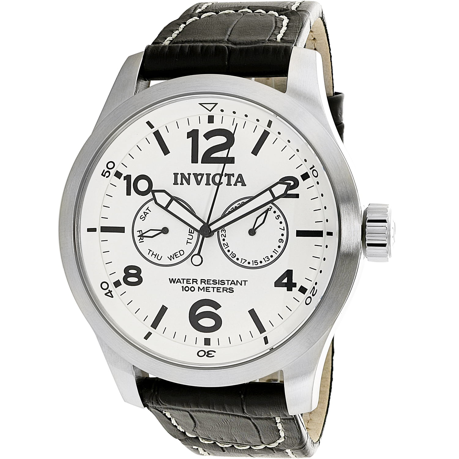 Invicta - Invicta Men's Specialty 12171 Silver Leather Quartz Dress ...