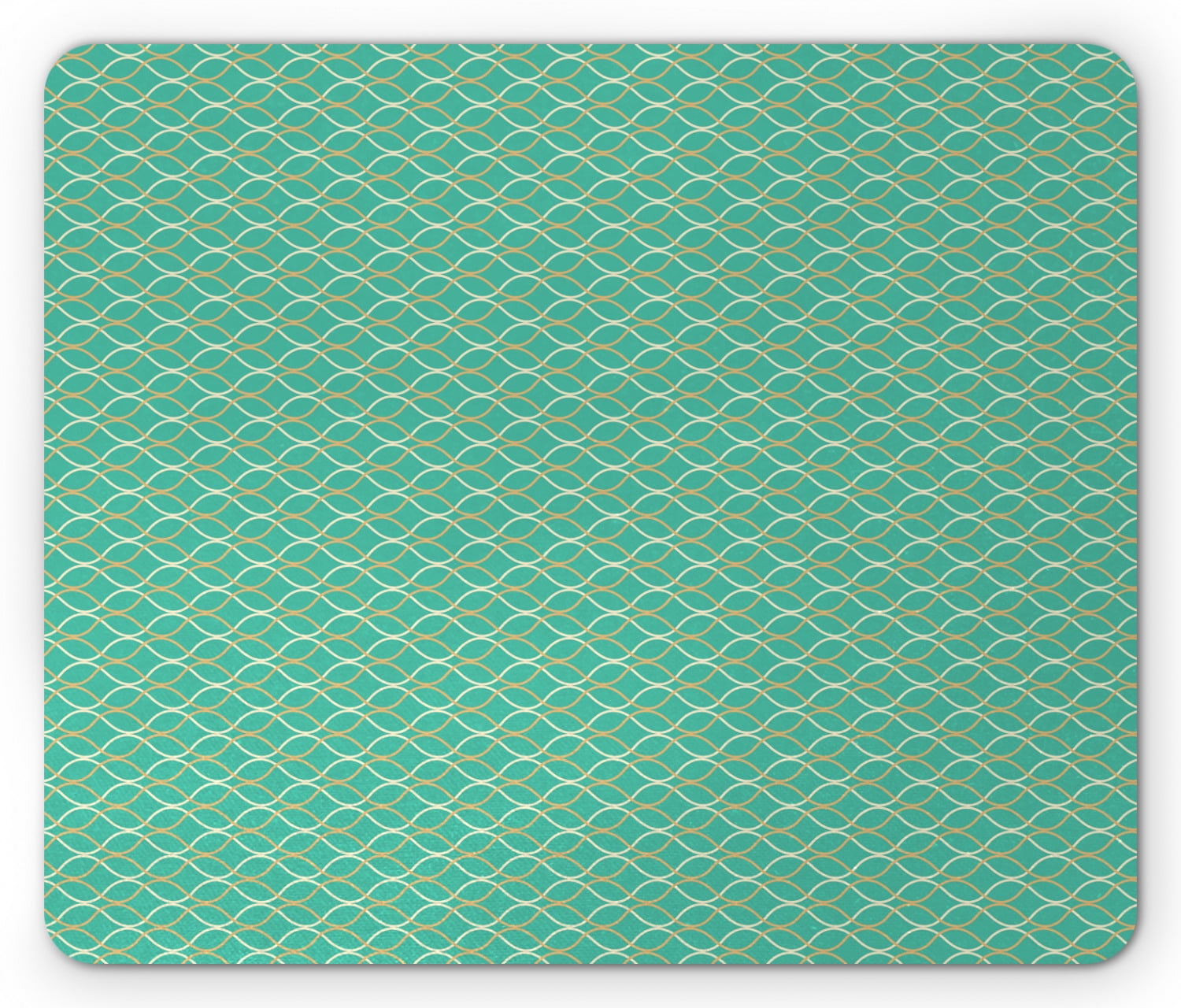 Modern Mouse Pad, Geometrical Line Art Waves Oval Shapes Optical ...