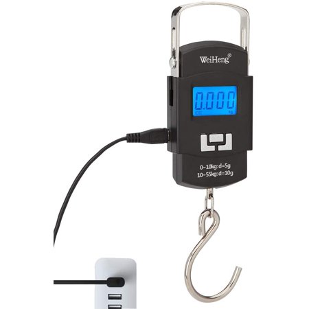 Digital Multifunction Electronic Hanging Scale, Black, 55KG ...