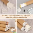 Visland 5cm x 20"-30" Brown Kraft Art & Blueprint Tube with 2 Count ...