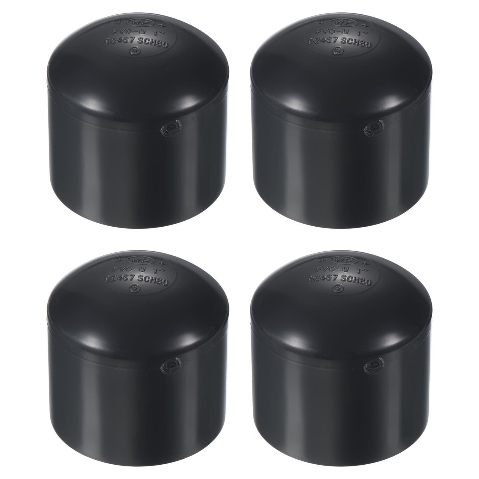 Uxcell 1" UPVC Pipe End Cap Fitting, 4 Pack Plug Socket Adapter Smooth ...