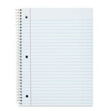 Pen + Gear Wide Ruled 3-Subject Spiral Notebook, Blue, 10.5" x 8", 120 ...