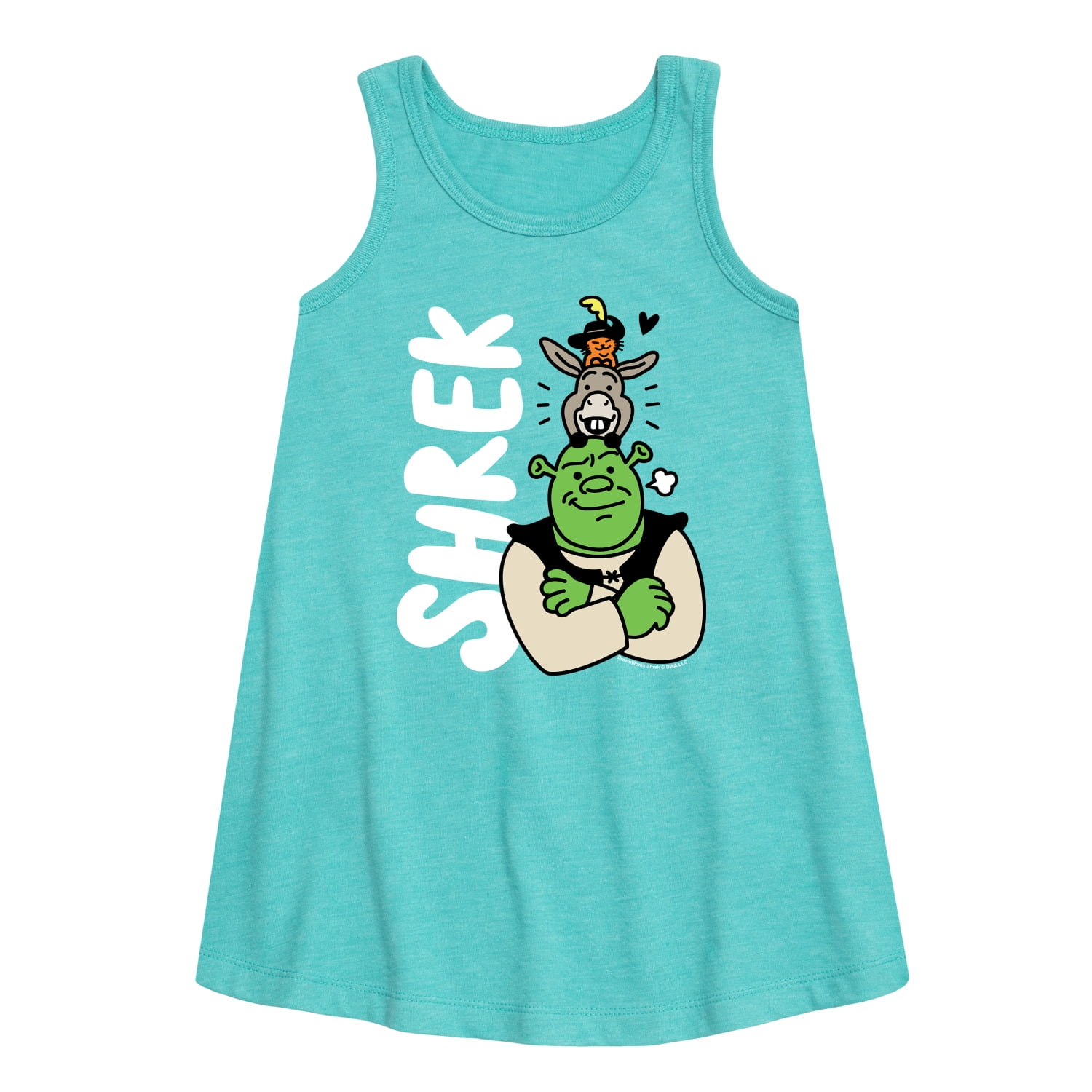 Shrek - Stacked Characters - Toddler and Youth Girls A-line Dress ...