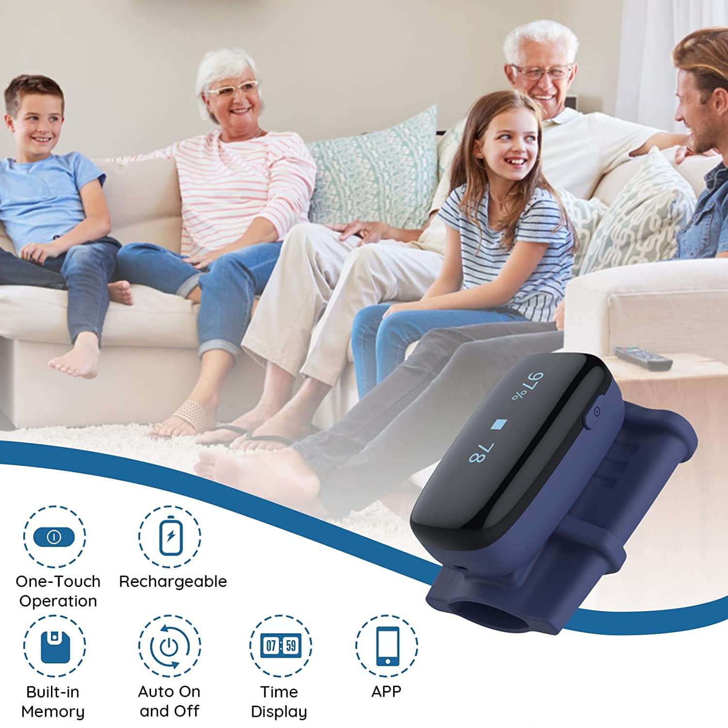 Buy Vibeat Fingertip Pulse Oximeter for Both Spot and Continuous ...