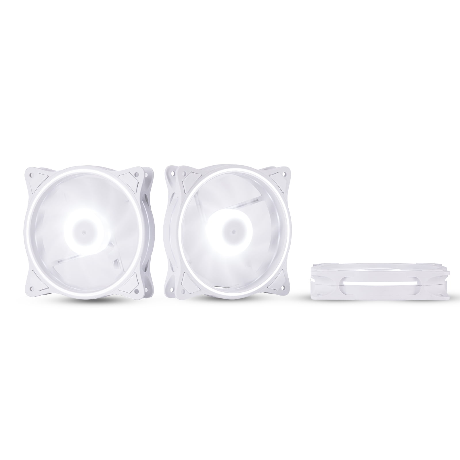 120mm Computer PC Cooling Fan White LED Game Case Cooler Fan Quiet 12V ...