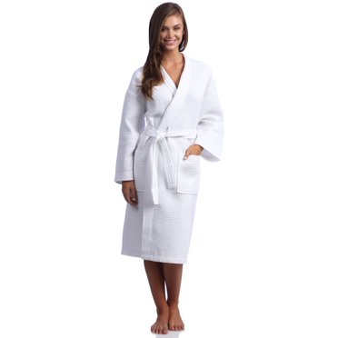 Unisex Microfiber White Bath Robe Large/XL - Walmart.com
