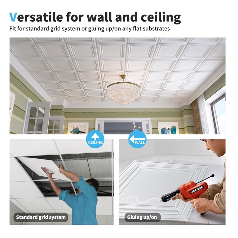 12 Square Ceiling Tiles | Shelly Lighting