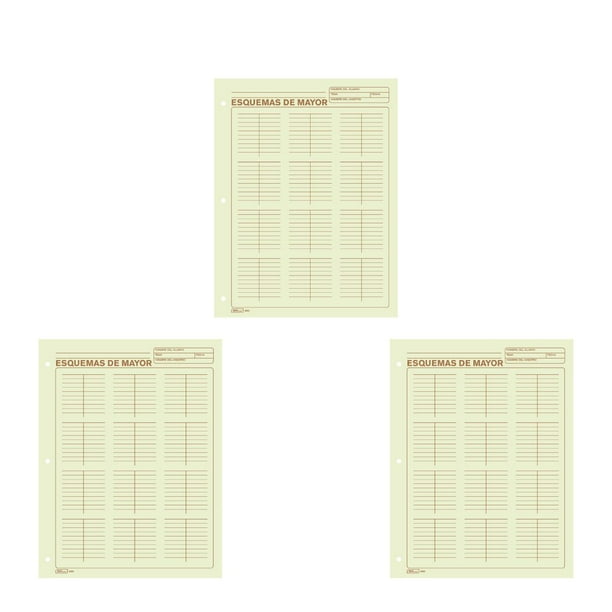 Block Esquema De Mayor Printaform Paquete Con 3 Blocks 50 Hojas ...