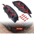 2X Red Lens Y-Style LED Bumper Reflector Lamps Sequential Turn Signal ...