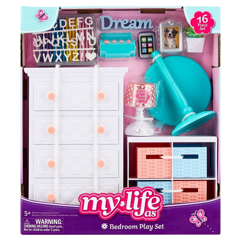 My Life As Bedroom Set for 18 Dolls 16 Pieces Walmart