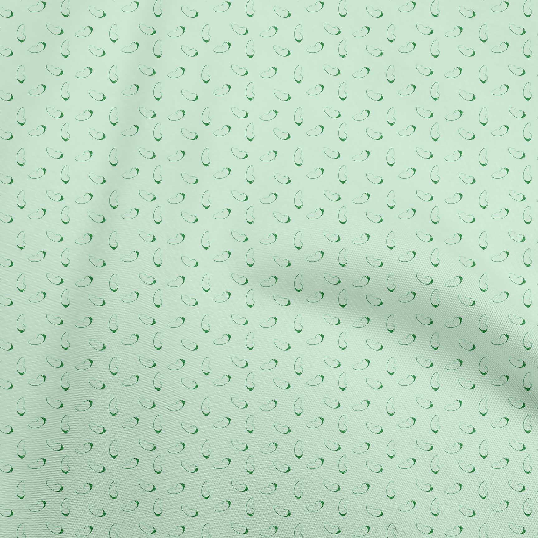 oneOone Silk Tabby Mint Green Fabric Fresh Sewing Material Print Fabric ...