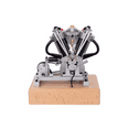 V-Twin Engine Mini 4-Stroke Gasoline Engine Model that Works, 4.4cc OHV ...