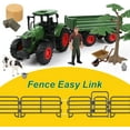 Farm Animal Tractor Toys Playset-16.5 Inches Tractor with Trailer Fence ...