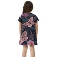 BZSMCE Short Sleeve dress Dress Casual Cotton Dresses-Dreamy Butterfly ...