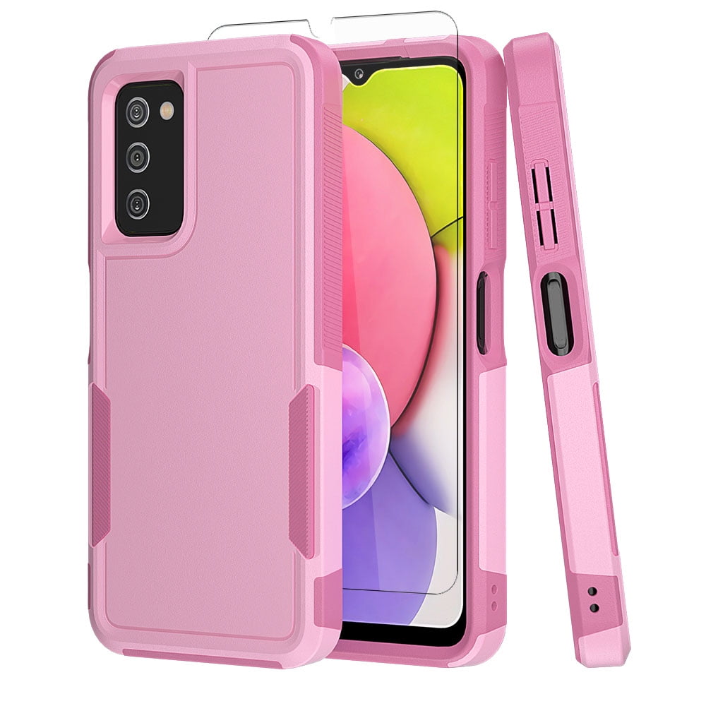 NIFFPD Samsung Galaxy A03S Case with Screen Protector Tough Rugged ...
