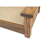 Pemberly Row Traditional Solid Wood Small pet lounge with Pad in Brown ...