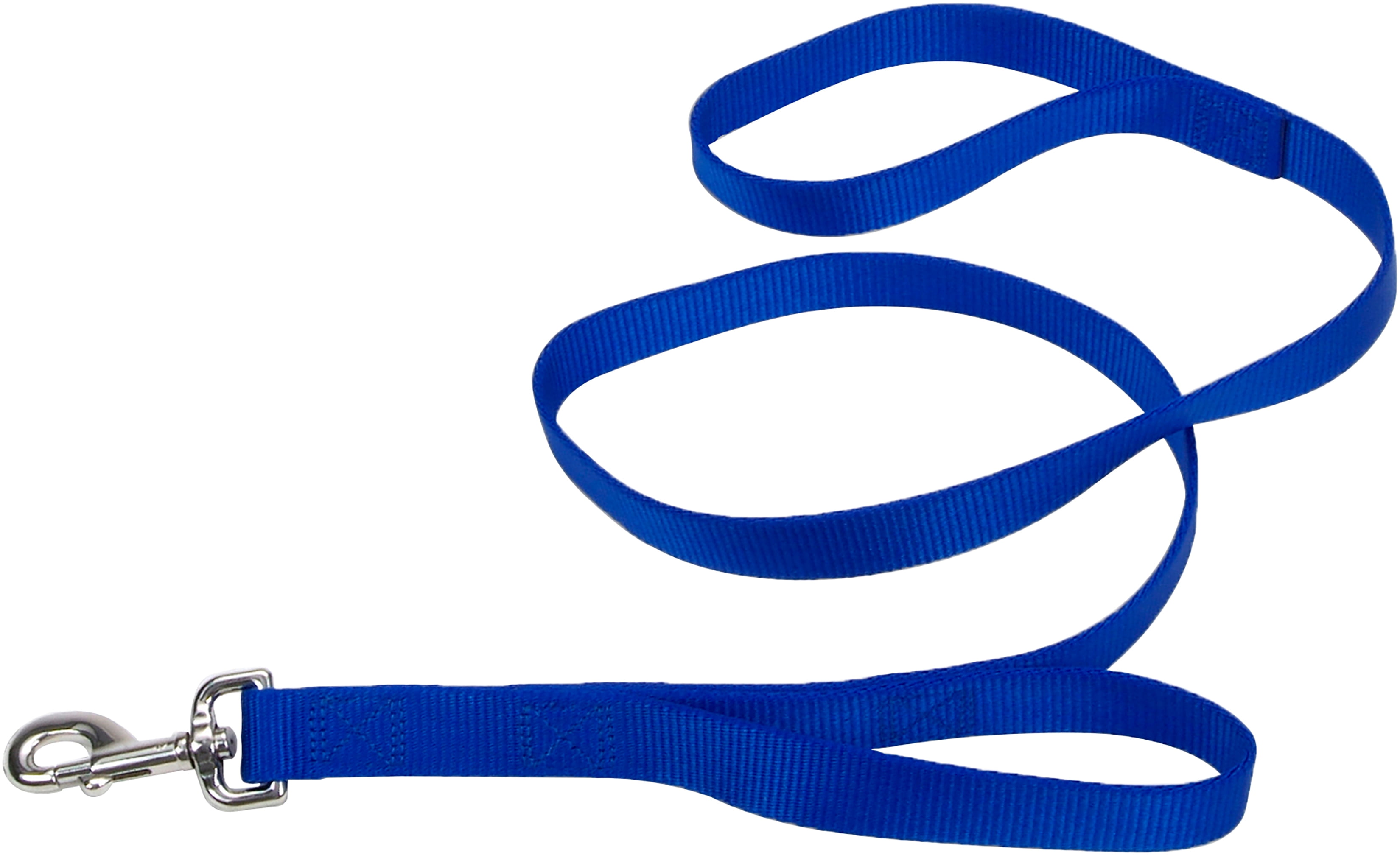 Loops 2 Double Handle 1" Nylon Dog Leash 6'-Blue - Walmart.com