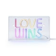 BrightSide Love Wins 12x7 Multicolor LED Neon Light Box USB-Powered ...