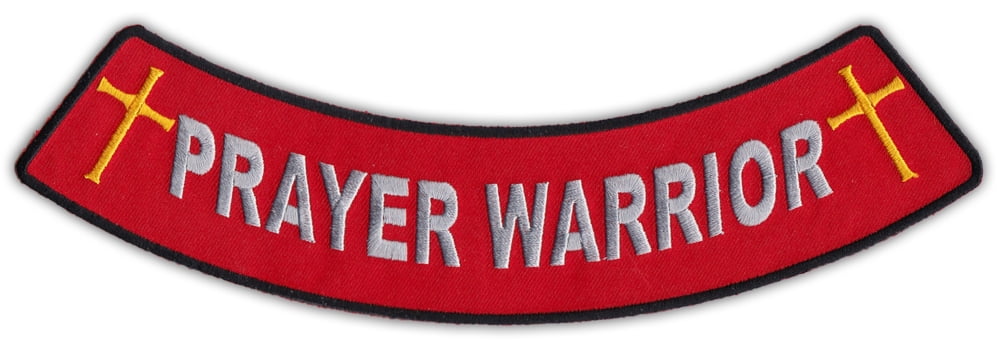Motorcycle Biker Jacket or Vest Patch - Prayer Warrior w/Crosses Bottom ...