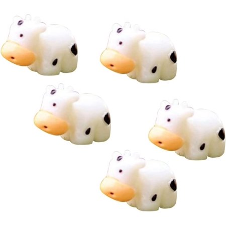 Mini Resin Animal Figurine 10pcs Miniature Cow Ox Statue Sculpture Calf ...