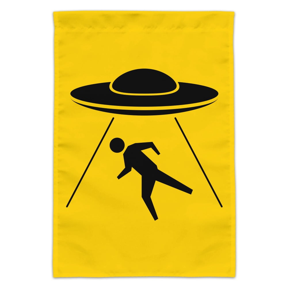 Alien Abduction Hazard Warning Sign Garden Yard Flag - Walmart.com