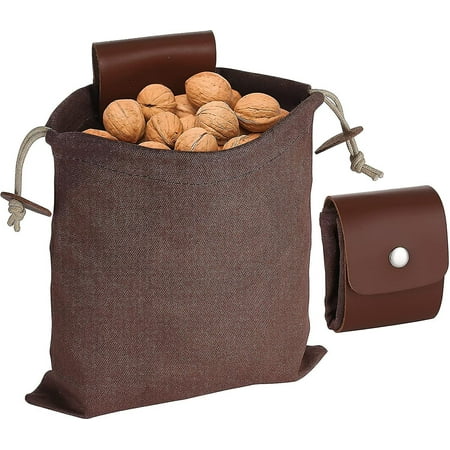 Foraging Bag, Collapsible Bushcraft Bag, Waxed Canvas Foraging Pouch ...