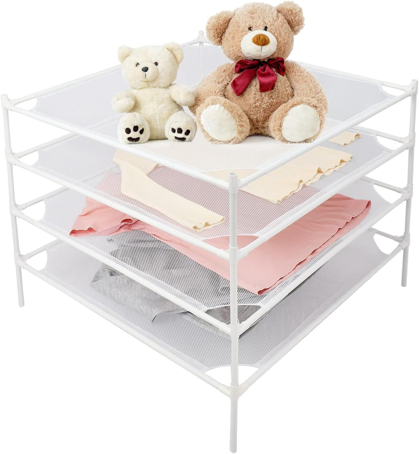 Sweater Drying Rack Flat Metal Tube Mesh Clothes Drying Rack for ...